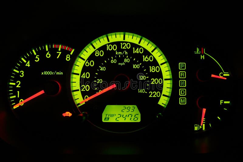 Dash Gauges stock image. Image of chrysler, toyota, automotive - 17123451