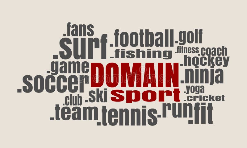 Sport domain names cloud stock vector. Illustration of marketing - 96045661