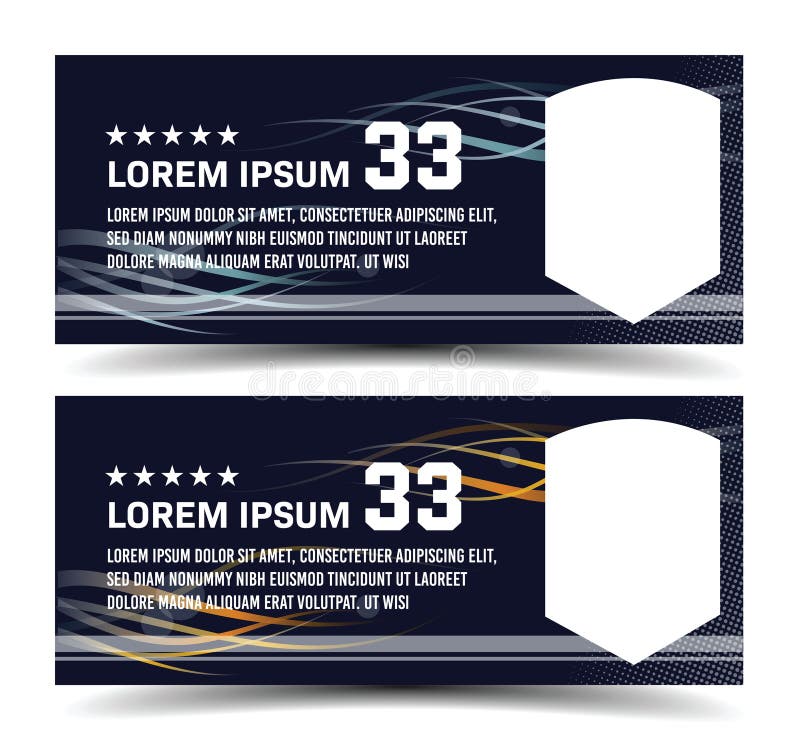 Sport Dynamic Banner with Text and Shield Frame for Picture Stock ...