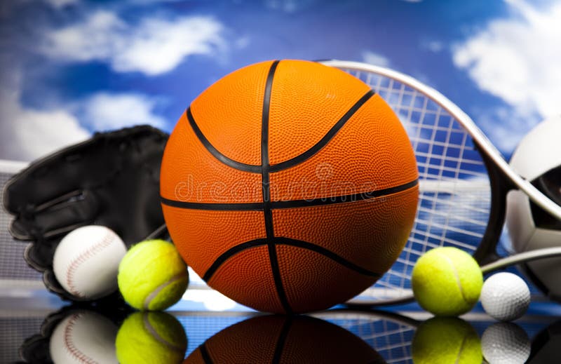 Sport equipment and balls stock image. Image of sport - 65051819