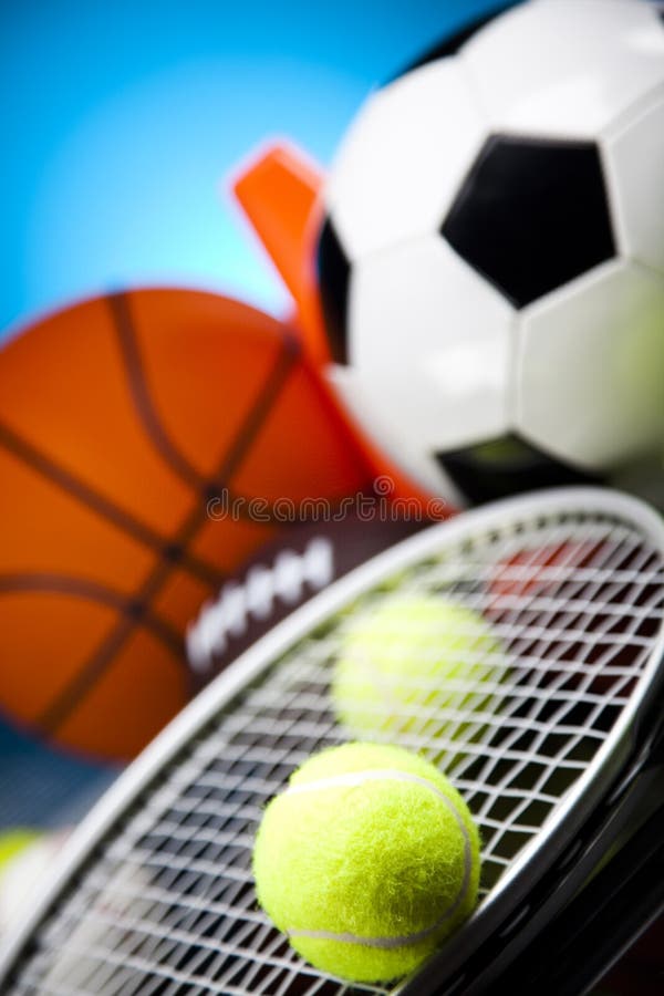 Sport equipment and balls stock image. Image of soccer - 65052223