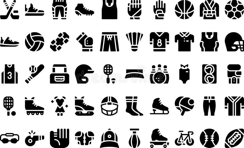 Sport Equipment Icons High-Quality Vector Icons Collection with ...
