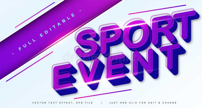 Sport Event Text Effect Design Editable Vector, Light Effect Theme ...