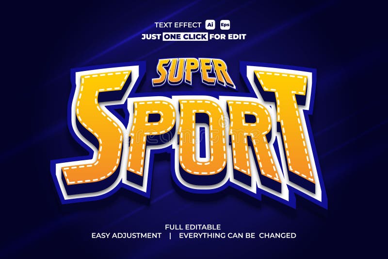 Sport Event Vector Text Effect Editable Stock Vector - Illustration of ...