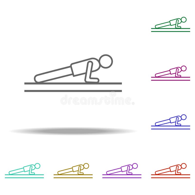 Sport Exercise Outline Icon. Elements of Sport in Multi Color Style ...