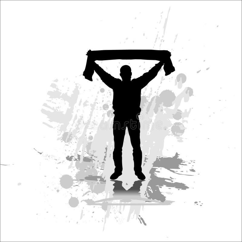 Sport Fan stock illustration. Illustration of hands, paint - 13271621