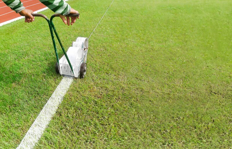 Sport Field is Marking Paint Stock Image - Image of marking, sporting ...