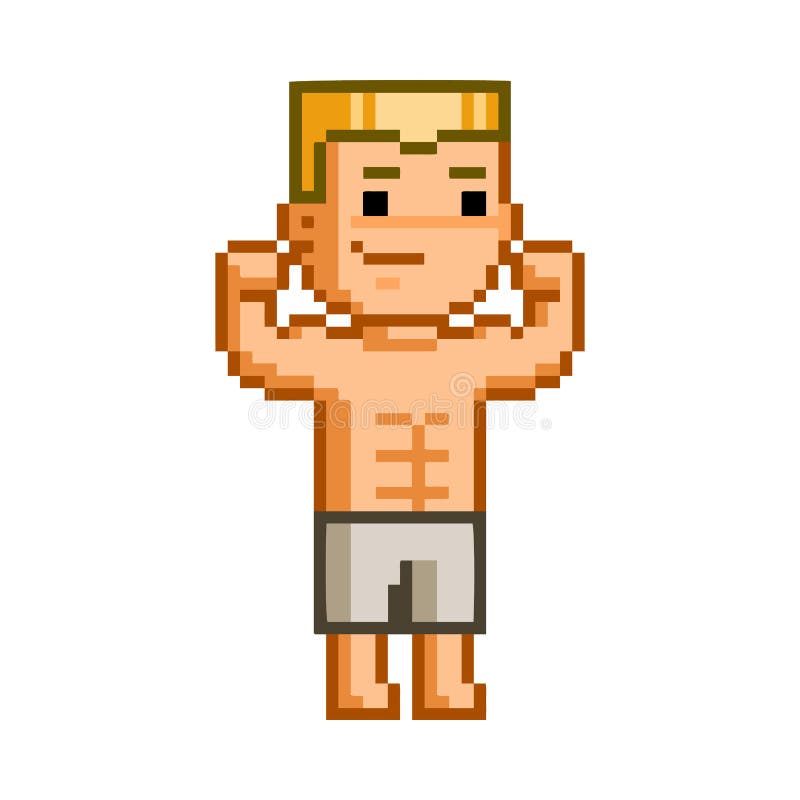 Pixel Bodybuilder Stock Illustrations – 95 Pixel Bodybuilder Stock ...