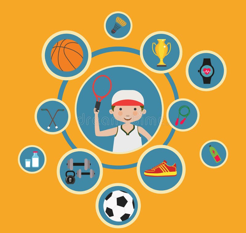 Sport flat design stock illustration. Illustration of gymnastics - 81232081