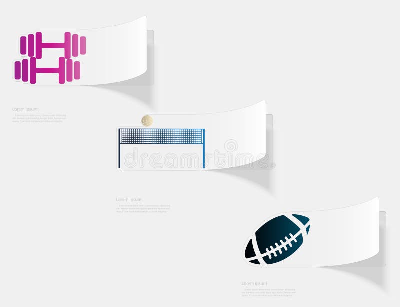 Sport. Flat Sticker with Shadow on White Background Stock Vector ...