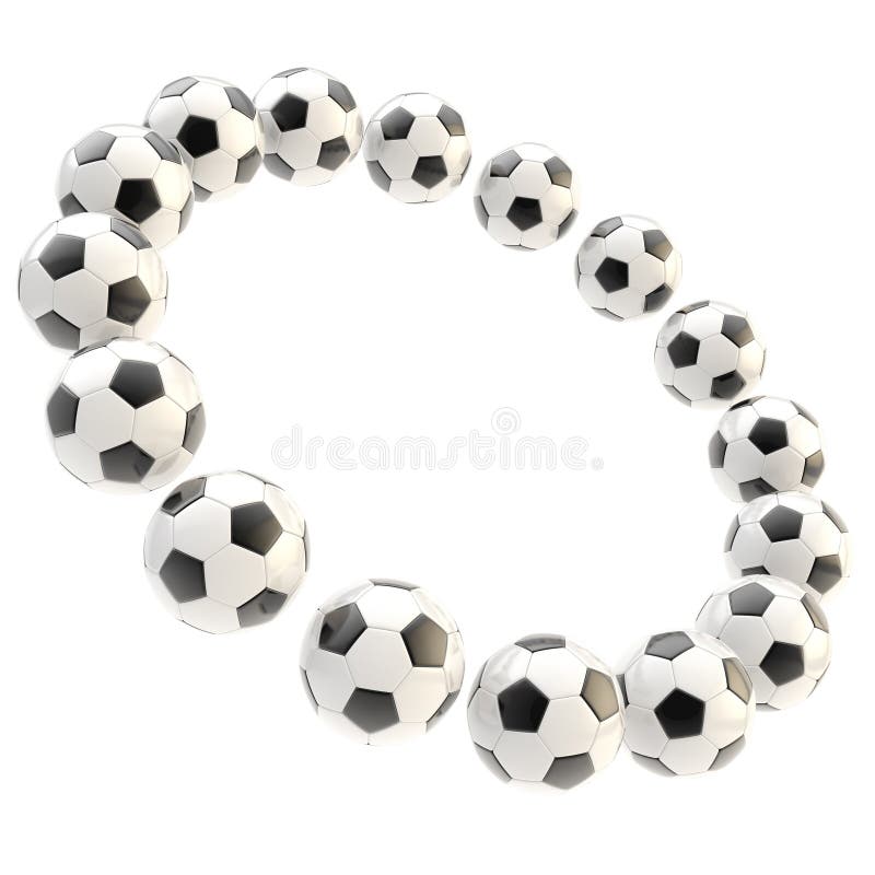 Sport Football Circle Frame Isolated Stock Illustration - Illustration ...