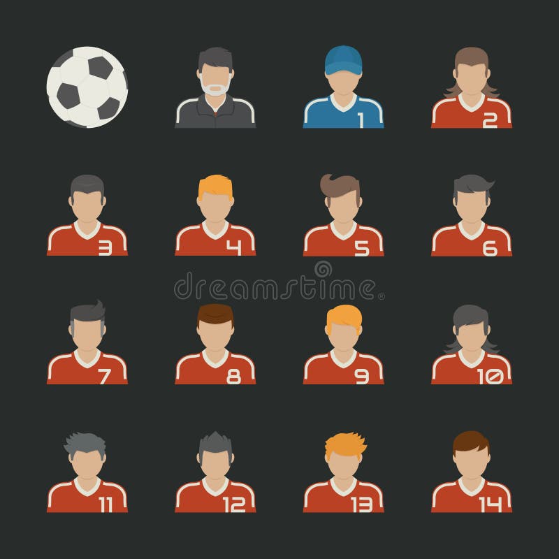Icon Set of Soccer Kit or Football Jersey Template for Football Club ...