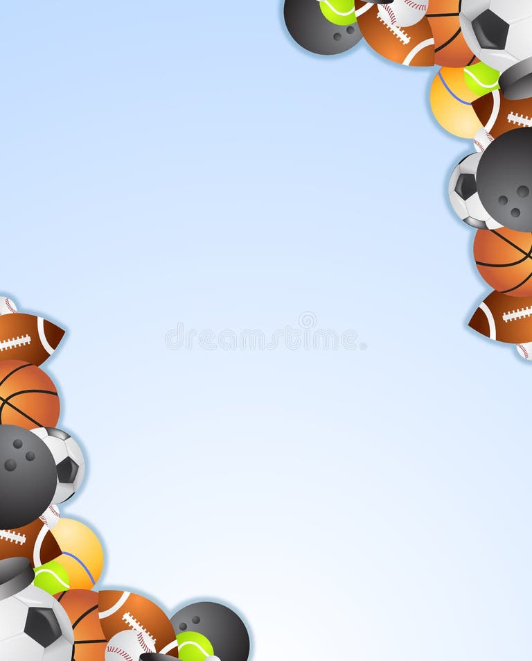 Sport Balls Border Frame Stock Illustrations – 309 Sport Balls Border ...