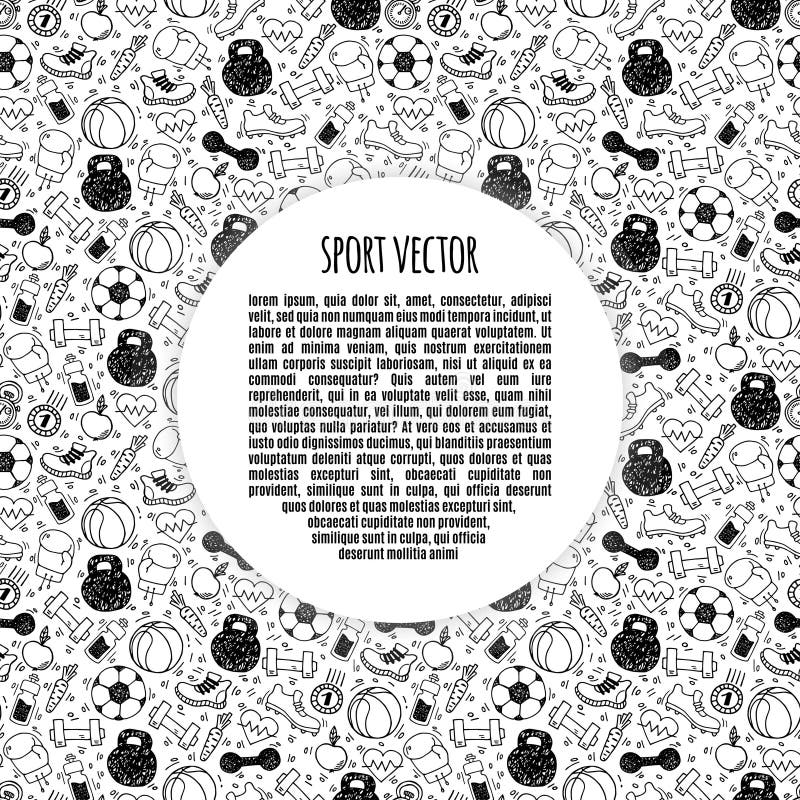 Sport Frame Circle White and Black Vector. Stock Vector - Illustration ...