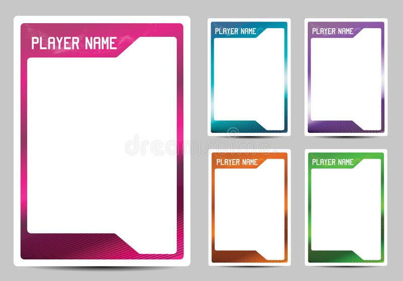 Sport or Game Player Card Frame Template Design Stock Vector ...