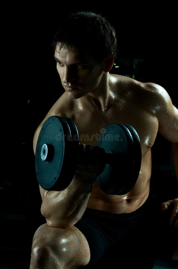 Sport guy stock image. Image of dark, athletic, muscular - 19166527