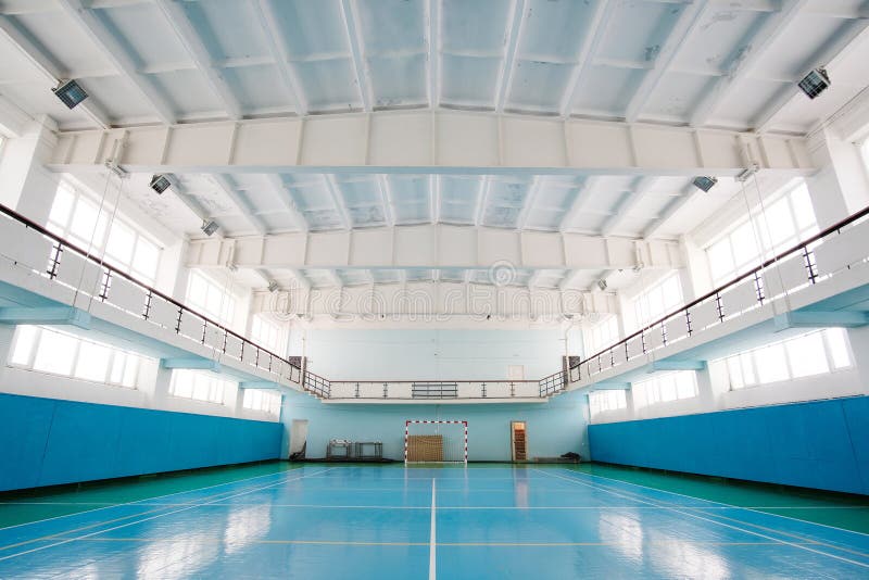 Sport Hall for Soccer or Handball Stock Photo - Image of football ...