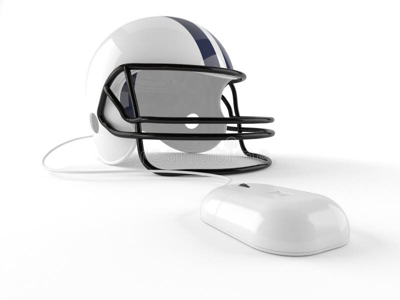 Sport Helmet with Computer Mouse Stock Illustration - Illustration of ...