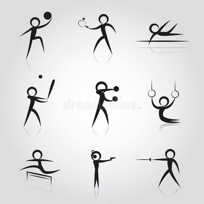 Sport icons stock vector. Illustration of figure, summer - 57292441