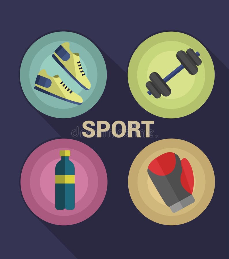 Sport icons vector stock vector. Illustration of strength - 56893973