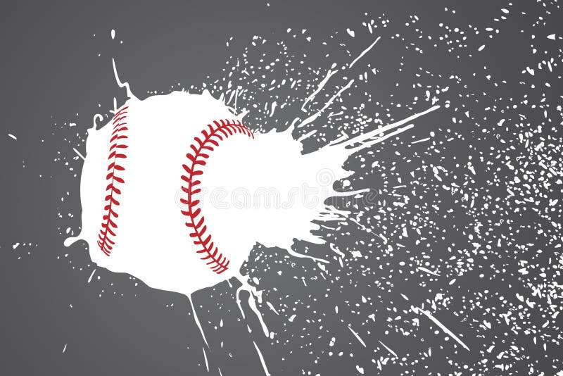 Vector Baseball With Splatter Stock Vector - Illustration of texture ...