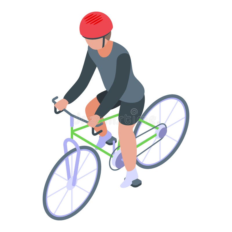 Cycling Man Icon, Outline Style Stock Vector - Illustration of bicycle ...
