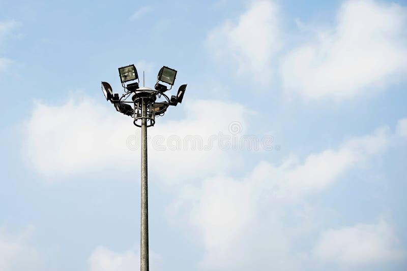 Sport light post stock image. Image of industry, power - 51994475