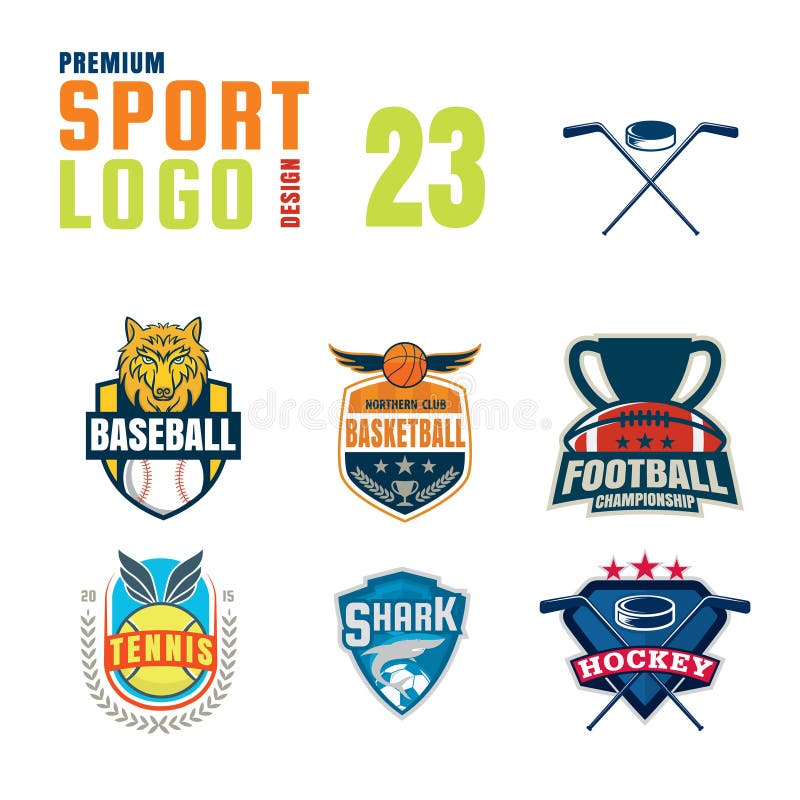 Sport logo design set stock vector. Illustration of sports - 82648473