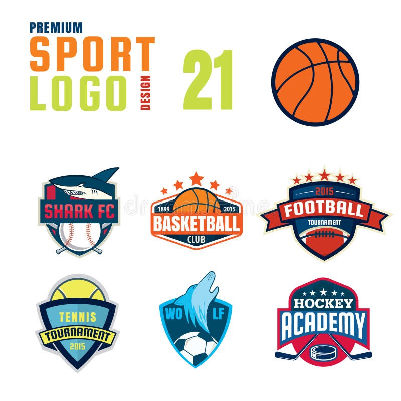 Sport logo design set stock vector. Illustration of soccer - 82662687