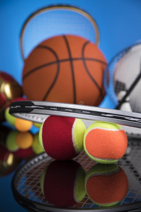Sport equipment and balls stock image. Image of leisure - 115431379