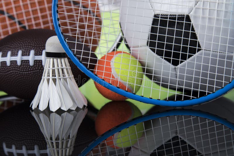 Sport equipment and balls stock photo. Image of glove - 115431566