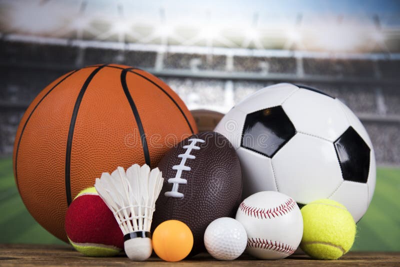 Sport, A Lot Of Balls And Stuff Stock Image - Image of basketball ...