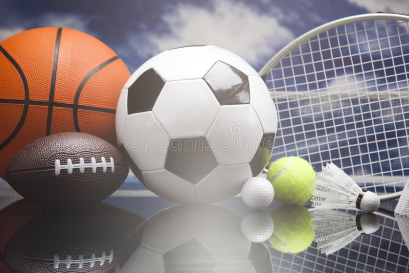 Four Sport, a Lot of Balls and Stuff Stock Photo - Image of equipment ...