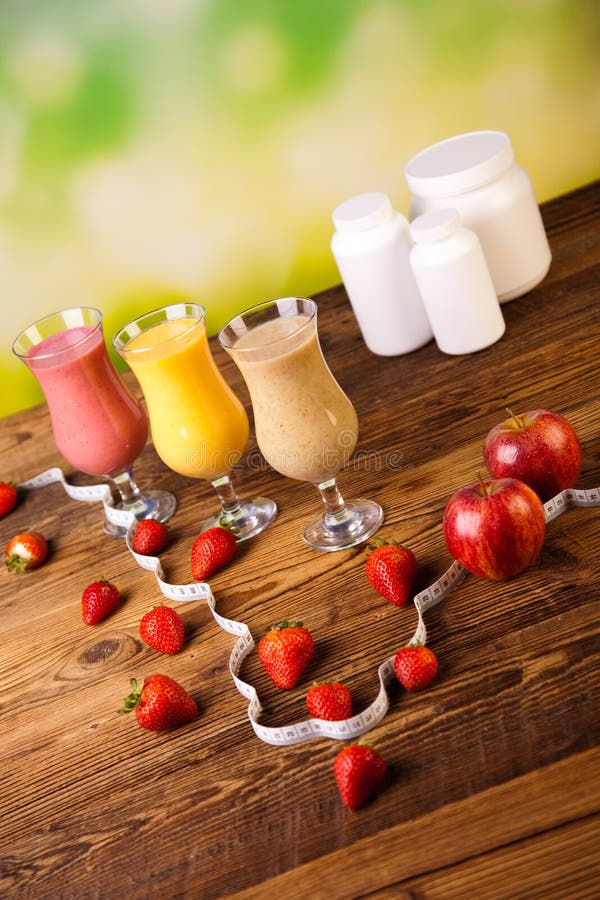 Sport Milk Shakes, Healthy and Fresh Stock Photo - Image of fresh ...