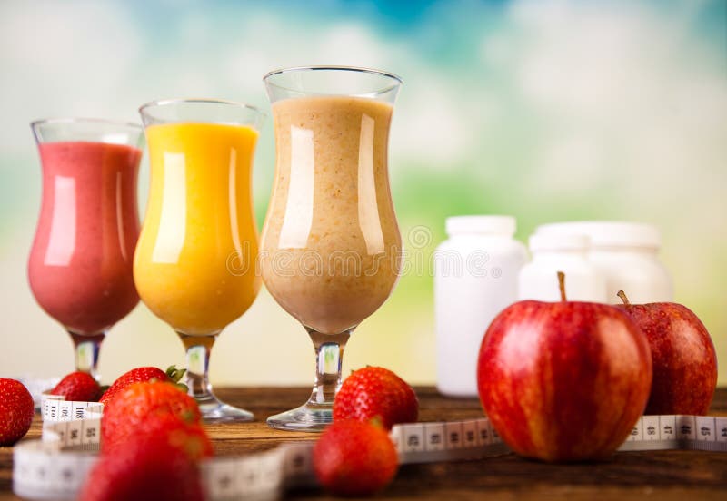 Sport Milk Shakes, Healthy and Fresh Stock Image - Image of healthy ...