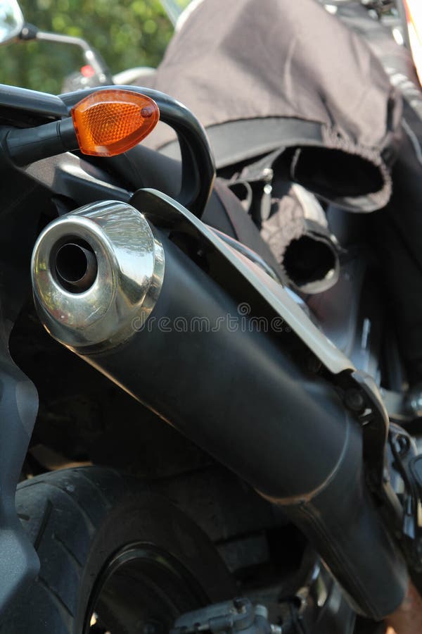Sport motorcycle Rear view stock image. Image of metal - 120727555