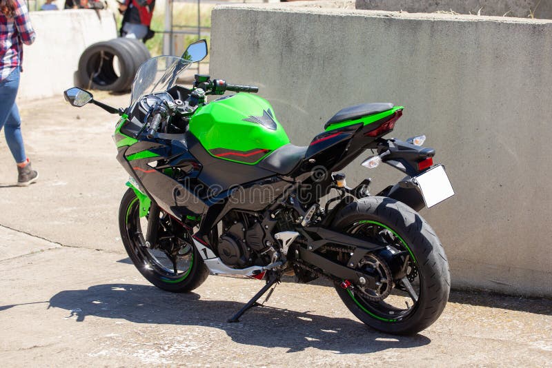 Sport Motorcycle is Standing on the Asphalt Stock Image - Image of ...