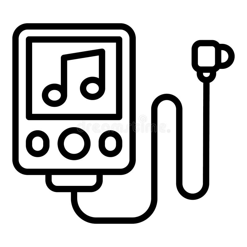 Sport Music Player Icon, Outline Style Stock Vector - Illustration of ...