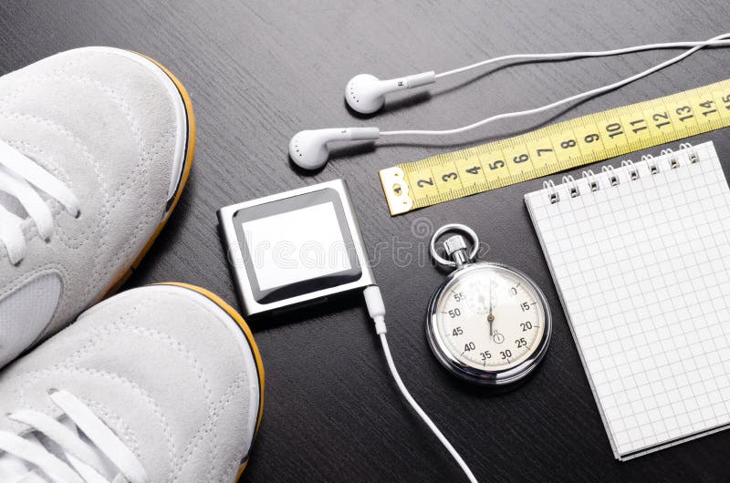 Sport objects stock image. Image of list, fitness, space - 21318675