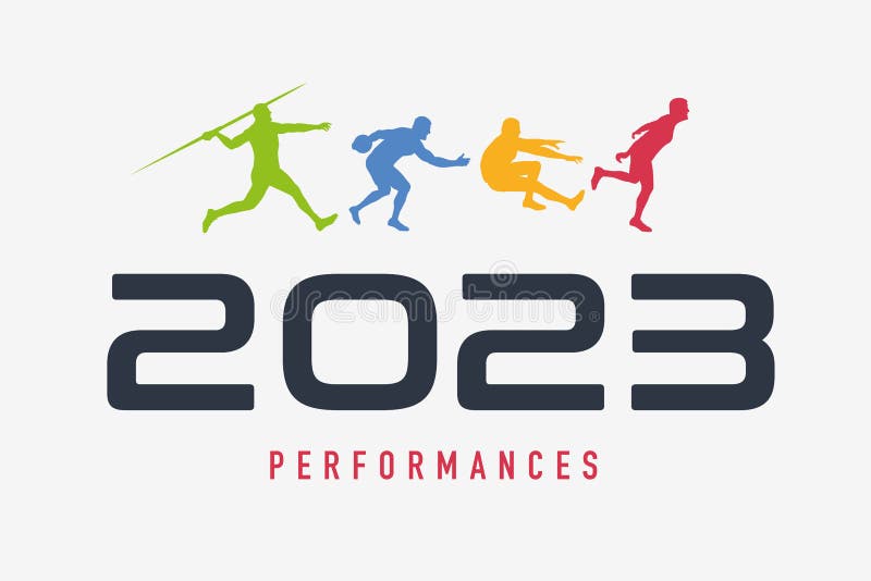 Greeting Card 2023 on the Theme of Sport and Performance. Stock Photo ...