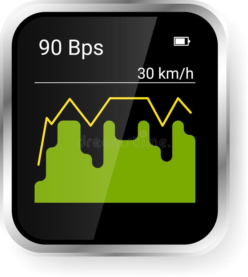 Sport Performance Tracking Interface for Smartwatch Applications Stock ...