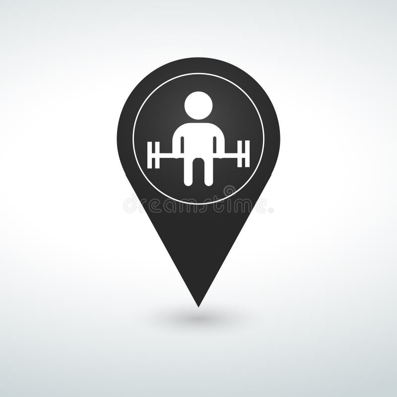 Sport Pin Map Pin Icon on a White Background Stock Illustration ...