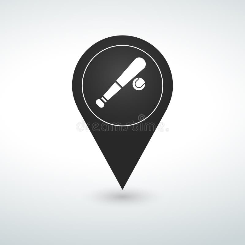 Sport Pin Map Pin Icon on a White Background Stock Illustration ...