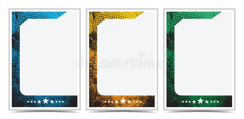 Sport Player Trading Card Frame Border Template Design Front and Back ...