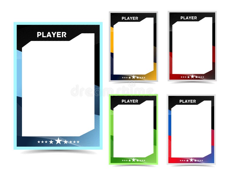 Sport Player Trading Card Frame Border Template Stock Vector ...