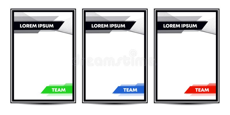Sport Player Trading Card Frame Border Template Stock Vector ...