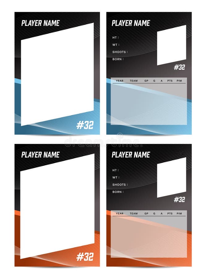 Sport Player Trading Card Frame Border Template Stock Vector ...