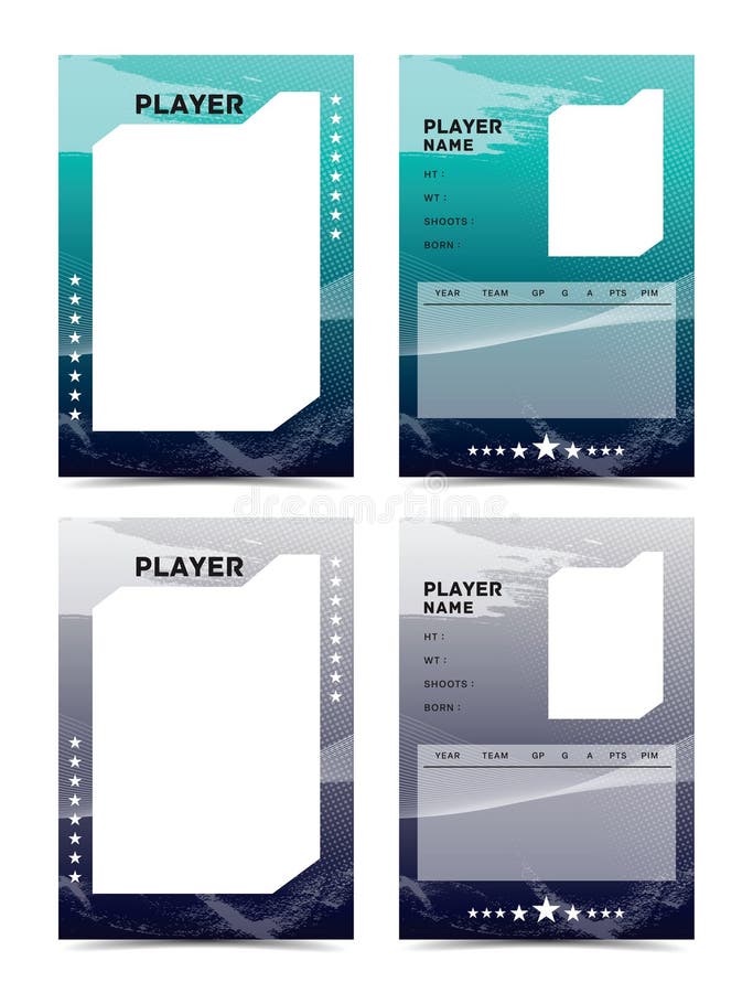Sport Player Trading Card Frame Border Template Stock Illustration ...