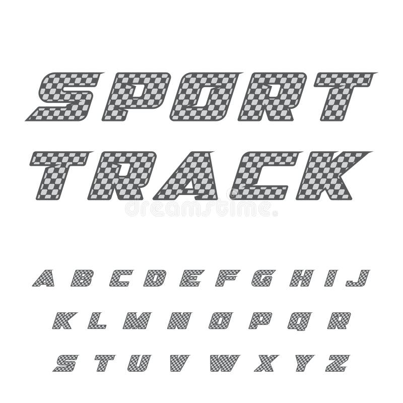 Sport Race Alphabet Checkered Stock Vector - Illustration of symbol ...