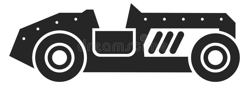 Sport Race Icon. Black Car Side View Stock Illustration - Illustration ...